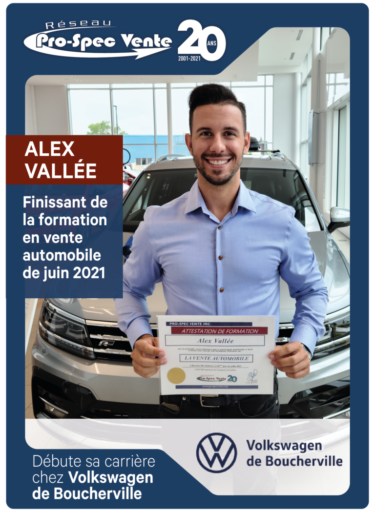 Formation en vente automobile, chez Volkswagen de Boucherville