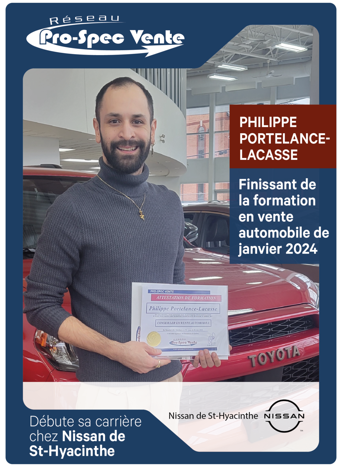 Avis de nomination chez Nissan de St-Hyacinthe